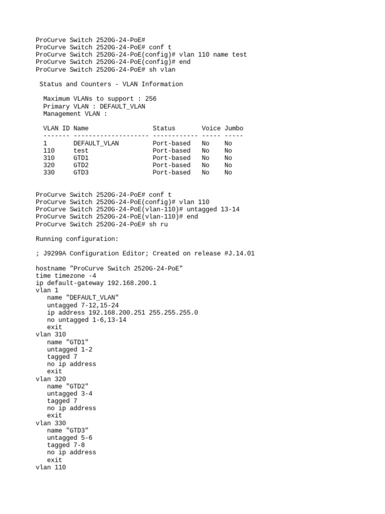 Hp Procurve Switch Pdf Network Architecture Computer Architecture