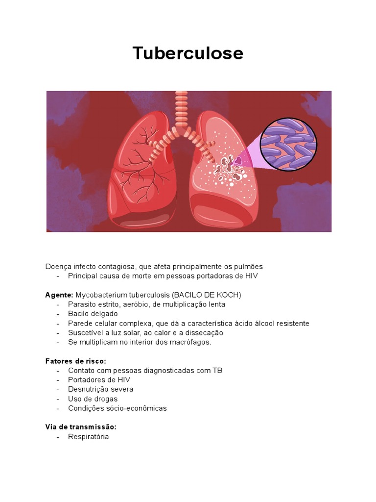 Tuberculose - Documentos Google | PDF | Tuberculose | Mycobacterium ...