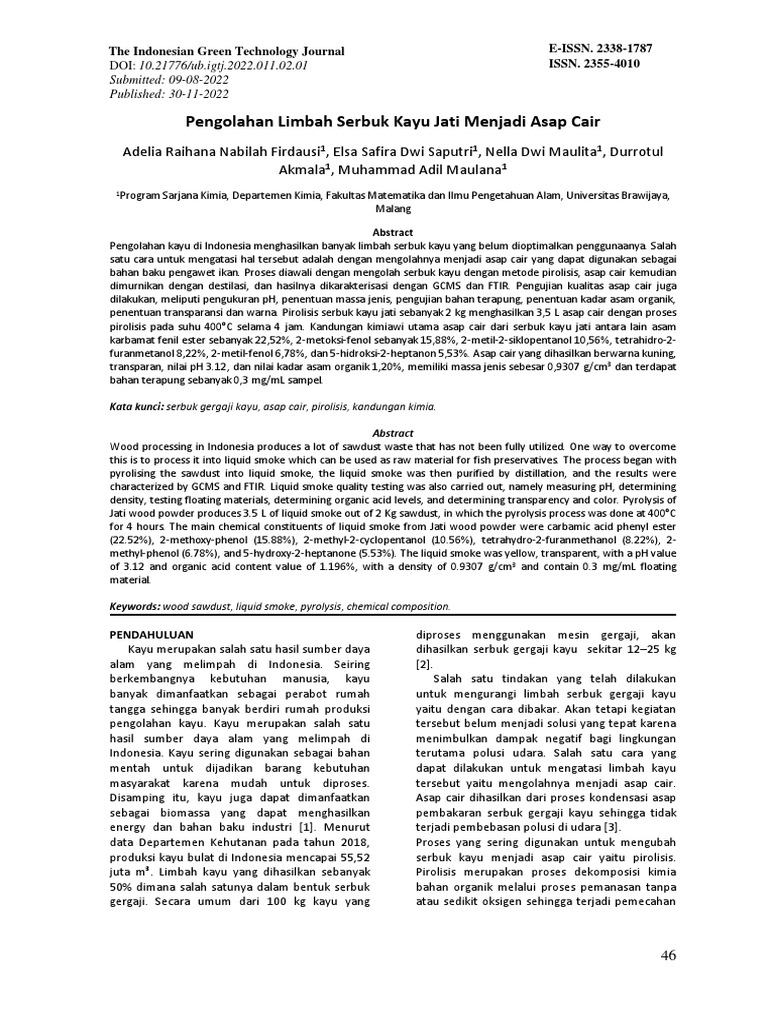 Pengolahan Limbah Serbuk Kayu | PDF