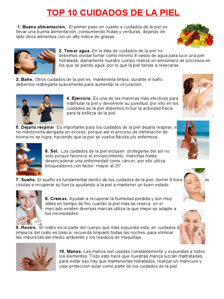 Top 10 Cuidados de La Piel | PDF