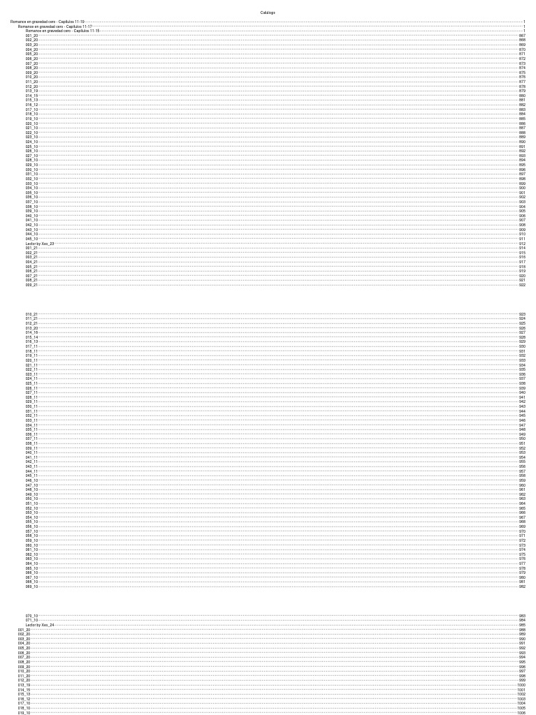 Romance en Gravedad Cero - Capitulos 11-20 | PDF