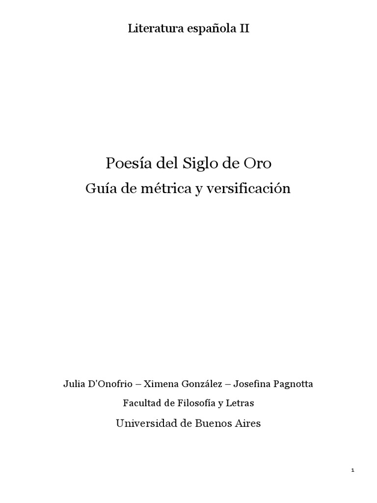 Guía de Métrica y Versificacion-1 | PDF | Metro (poesía) | Poesía
