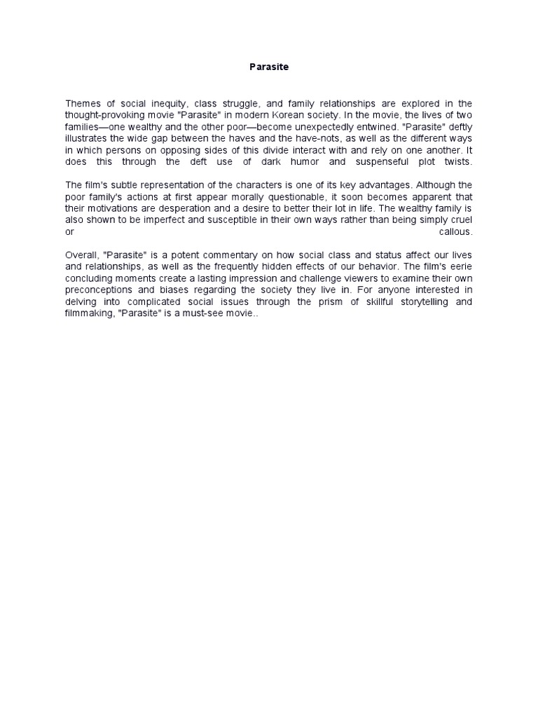 Parasite | PDF