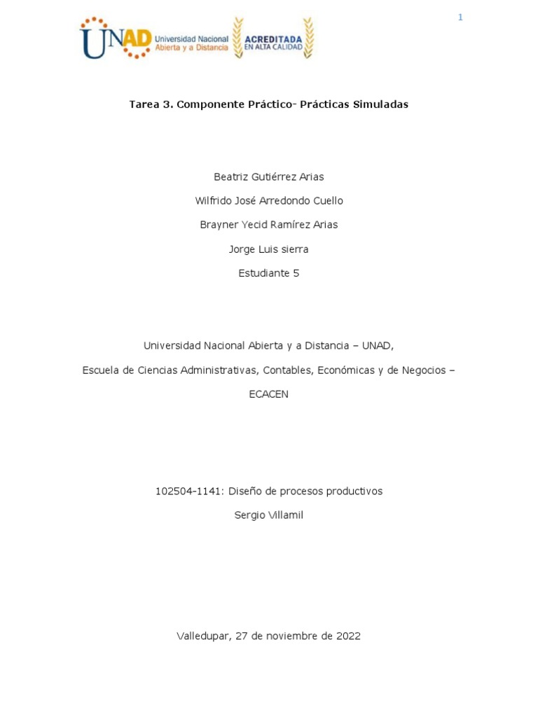 Tarea 3. Componente Práctico - Prácticas Simuladas | PDF | Negocios