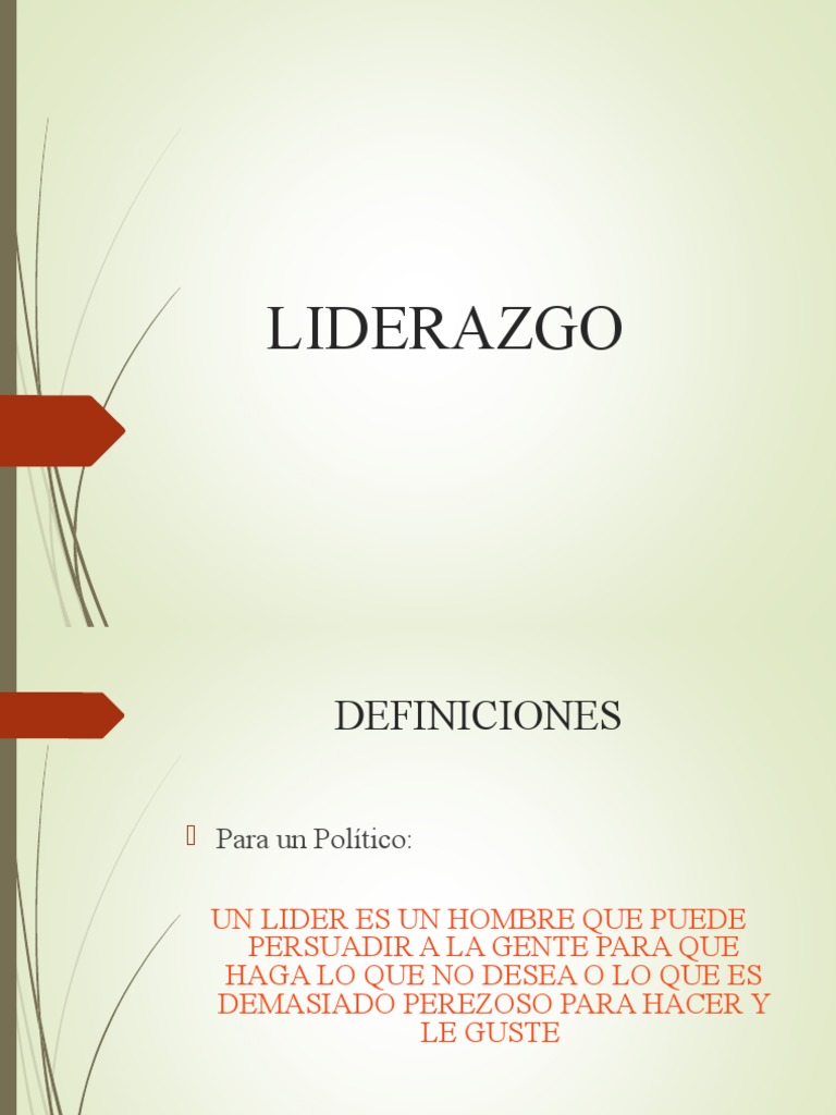Liderazgo, Conceptos Básicos | PDF | Liderazgo | Sicología