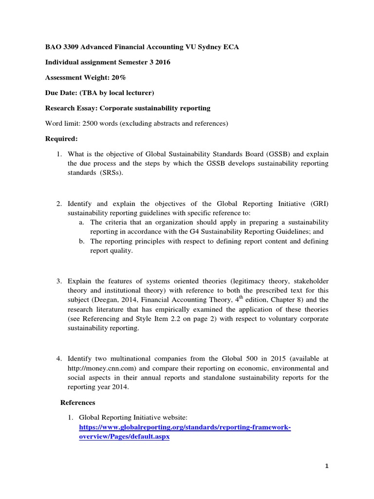 BAO 3309 Assignment S3 2016 VU Sydney ECA | PDF | Plagiarism