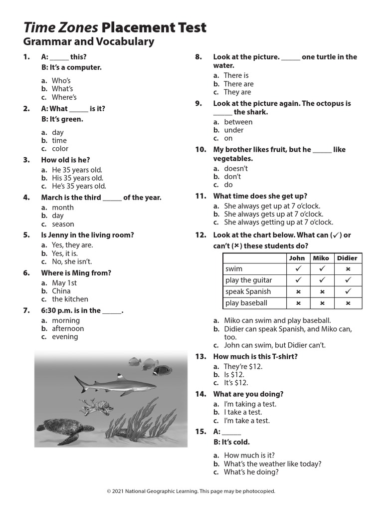 Level Test Pdf