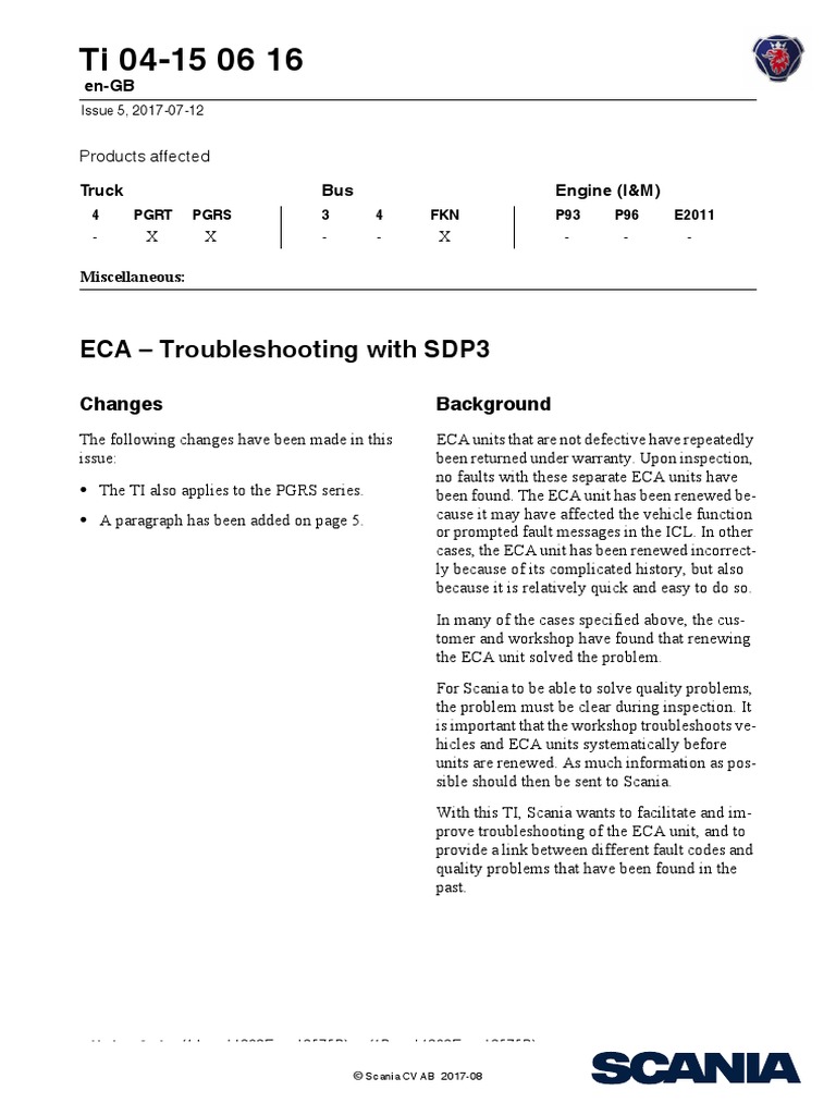 ECA - Troubleshooting With SDP3 | PDF