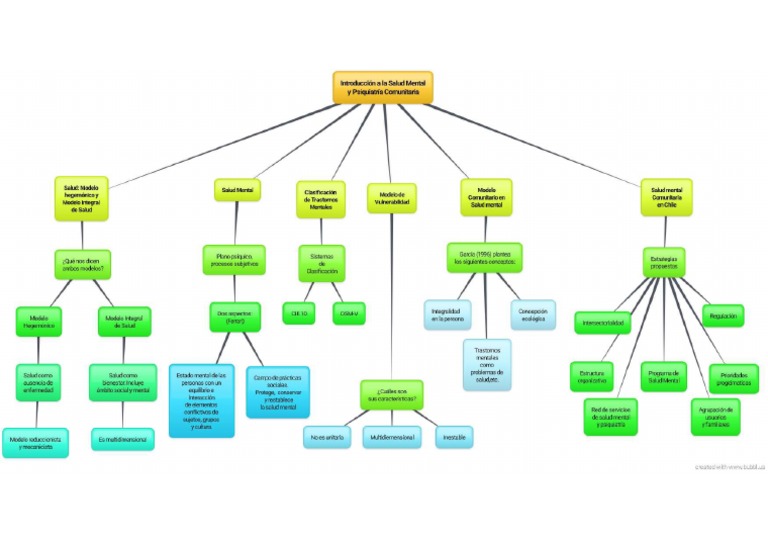 Mapa Conceptual Del Modelo de Salud Mental Comunitaria | PDF