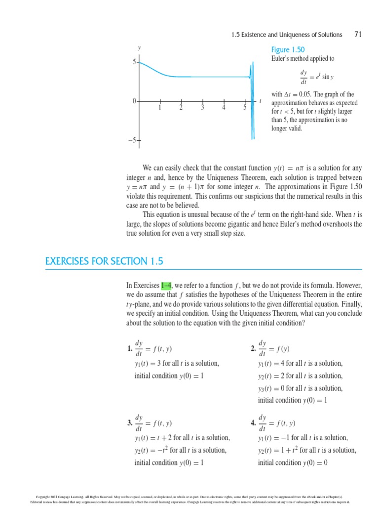 Existence and Uniqueness | PDF | Equations | Function (Mathematics)