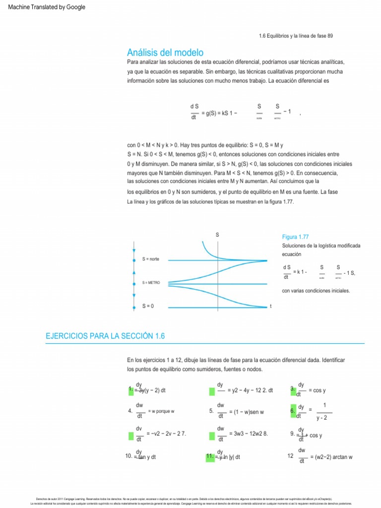 Phase Lines | PDF | Ecuaciones | Ecuaciones diferenciales