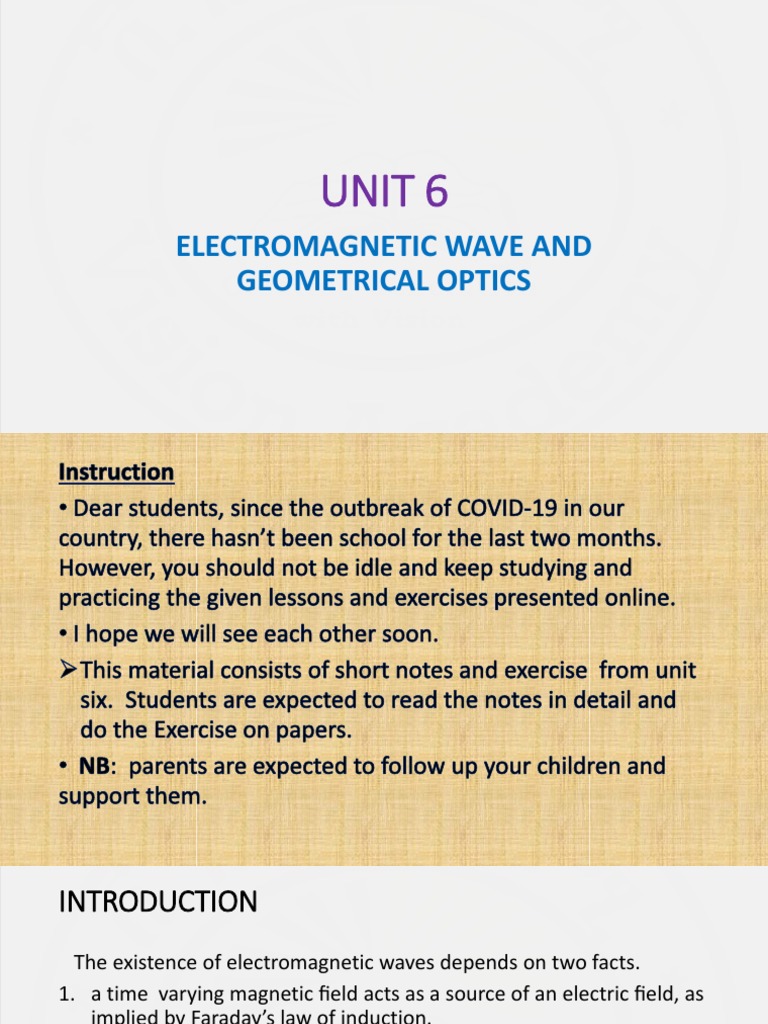 Electromagnetic Waves & Geometrical Optics | PDF | Waves | Human Eye