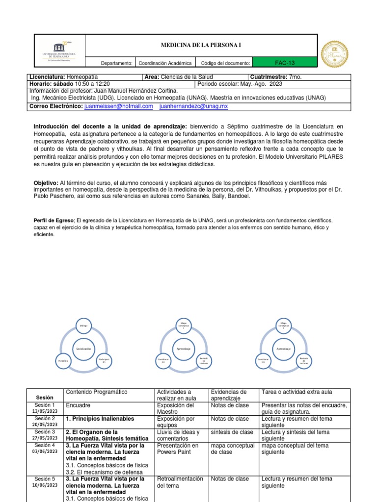 Lh.7c.medicina de La Persona I.jmhc | PDF | Homeopatía | Maestros