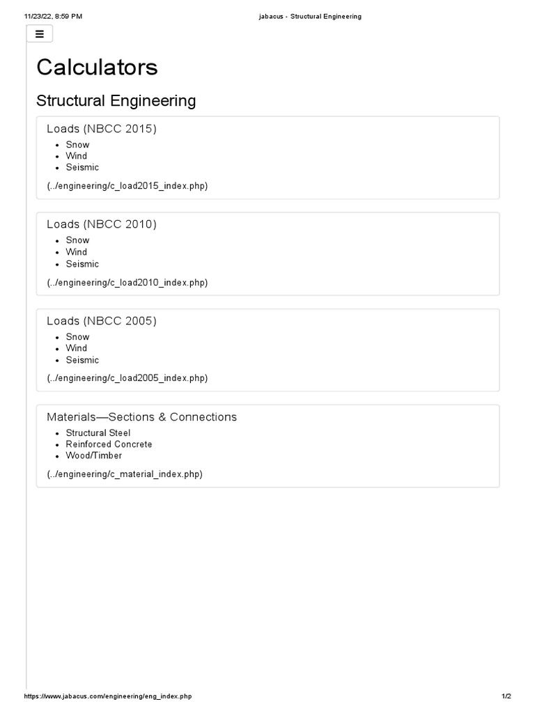 1588 Jabacus - Structural Engineering | PDF