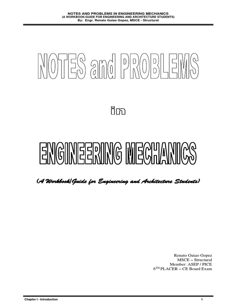 EngineeringMechanics CH01 Technical Terms | PDF | Force | Rotation Around A Fixed Axis