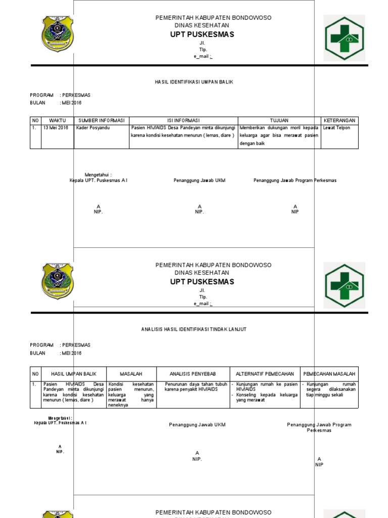 4.1.2.2. Hasil Identifikasi Umpan Balik Perkesmas | PDF