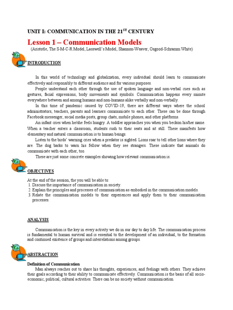 1-Model of Communication | PDF | Communication | Psychological Concepts