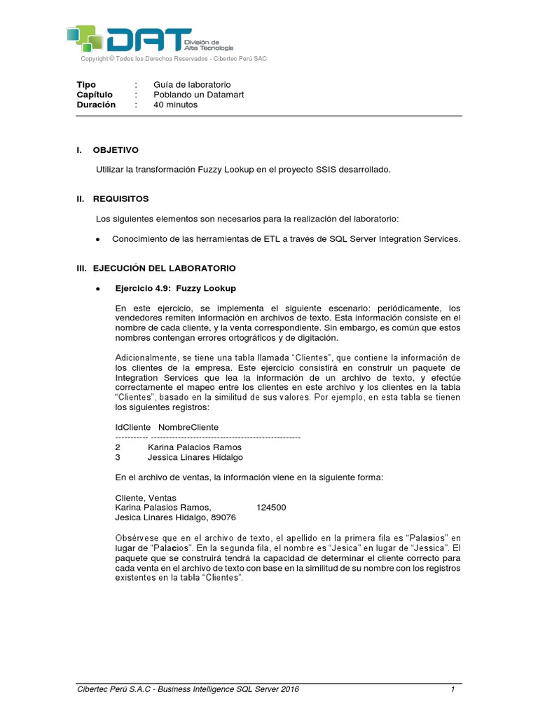 06 Guia de Laboratorio 4.9 | PDF | Servidor SQL de Microsoft | SQL