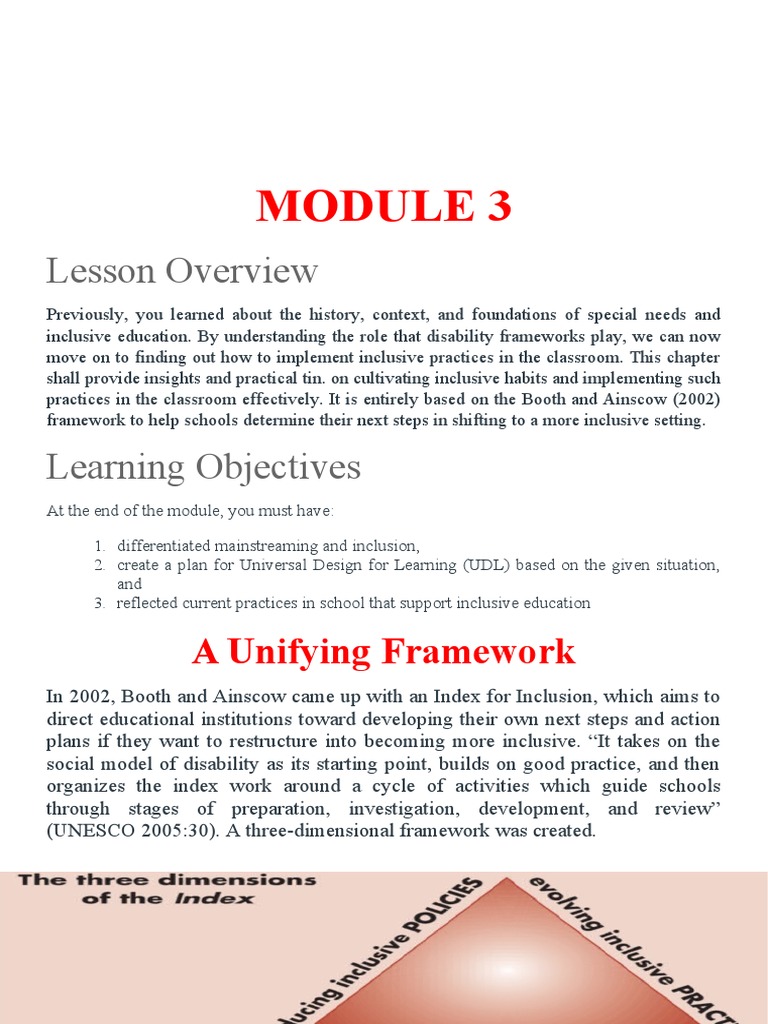 Module 3 | PDF | Differentiated Instruction | Inclusion (Education)