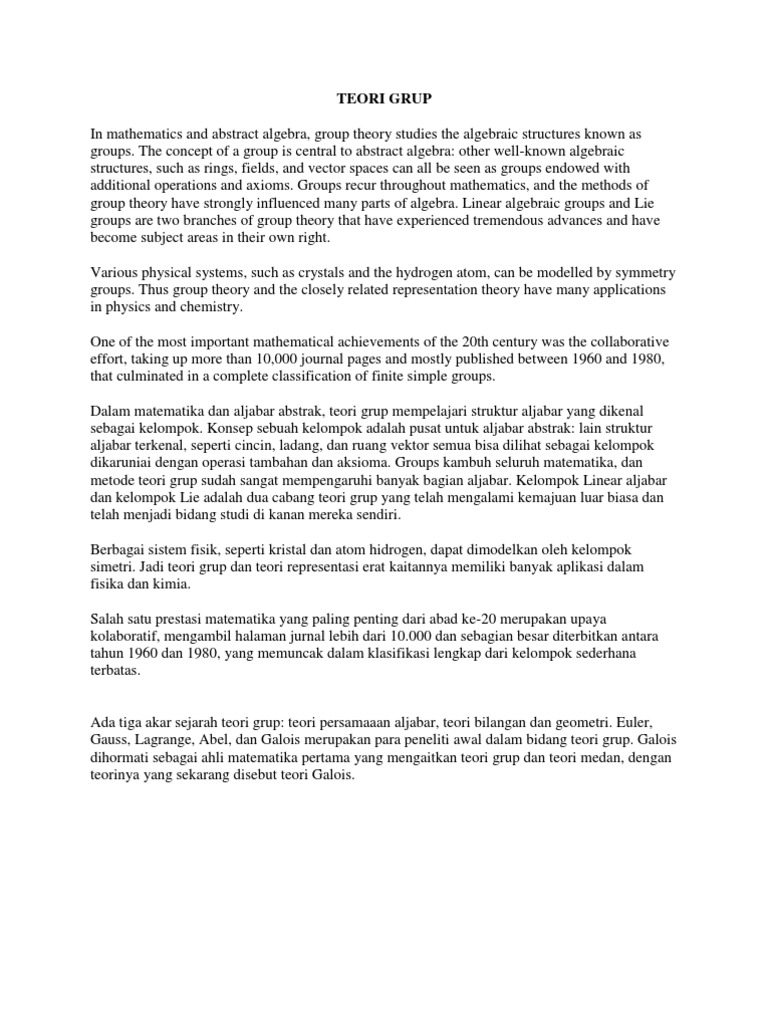 Teori Grup | PDF