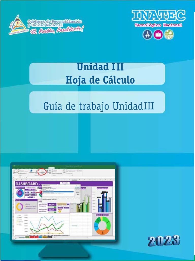 3-GUIA DE TRAB UND III HOJA ELECTRÓNICA EXCEL.-comprimido | PDF