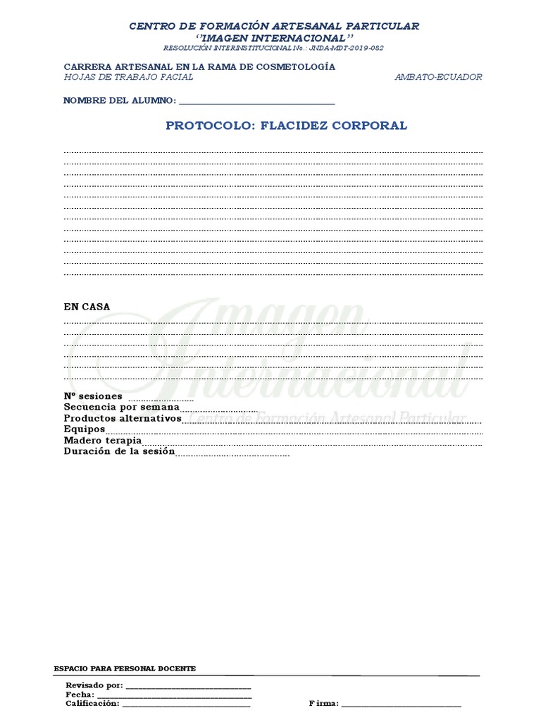 Protocolo - Flacidez Corporal | PDF