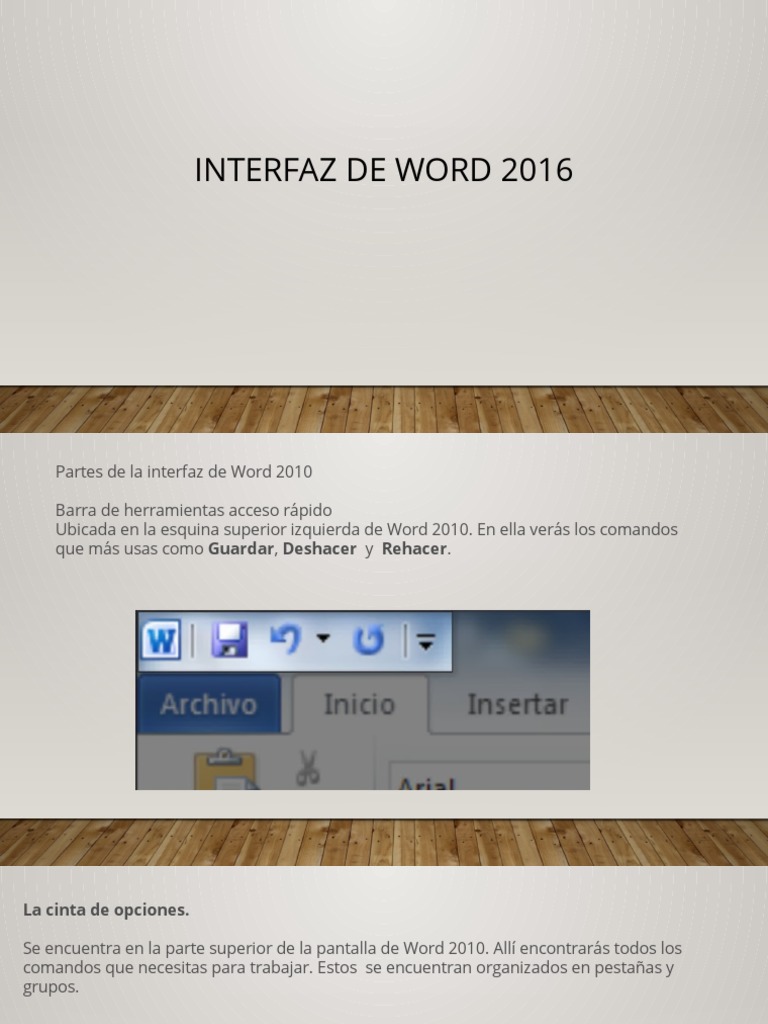 Interfaz de Word | PDF
