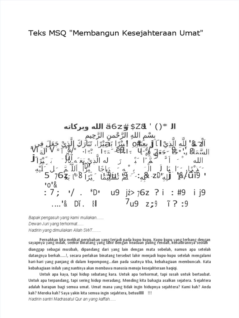 PDF Teks MSQ | PDF