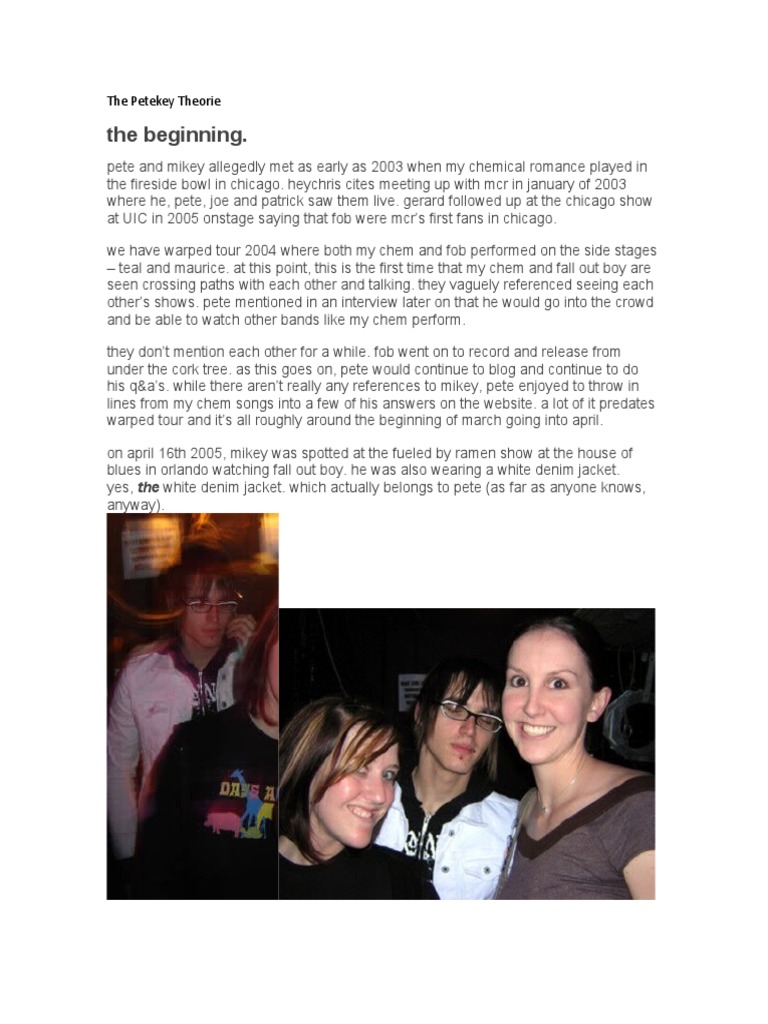 The Petekey Theory PT 1 | PDF | My Chemical Romance