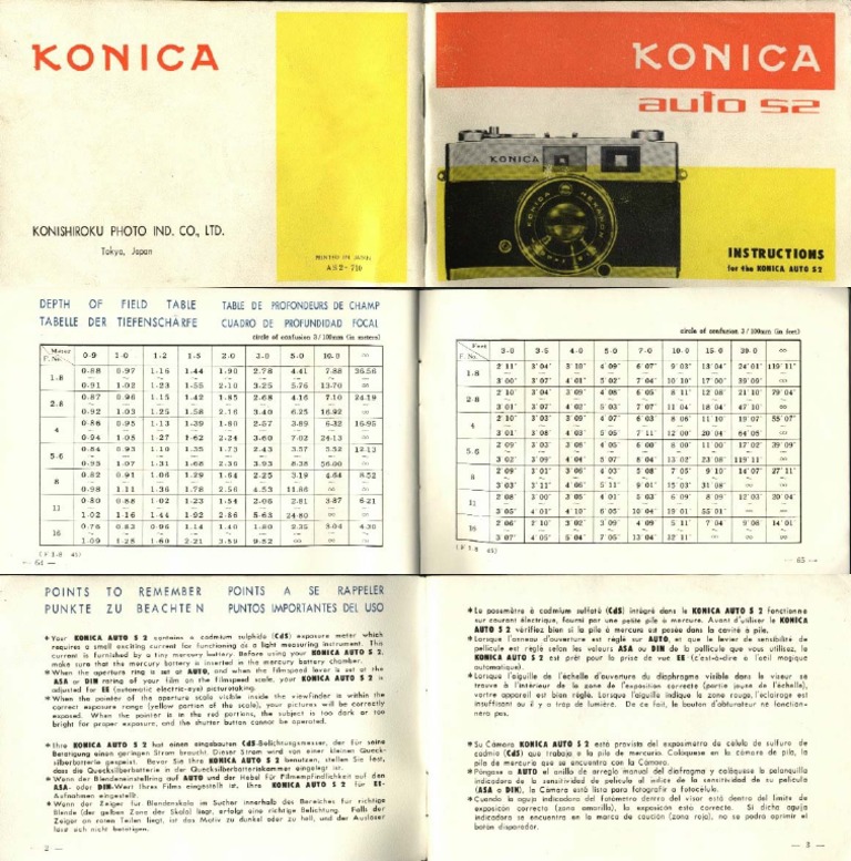 Konica Auto S2 | PDF