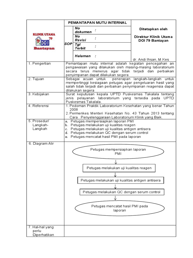 Sop Pemantapan Mutu Internal | PDF