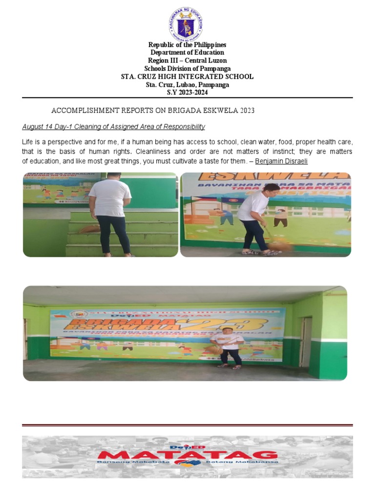 BRIGADA 2023 Accomplishment Reports | PDF