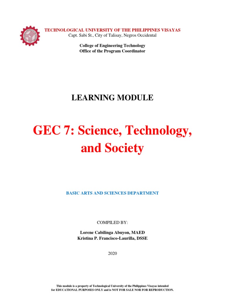 Week 10 13 - GEC 7 - Science Technology and Society | PDF | Genetically ...