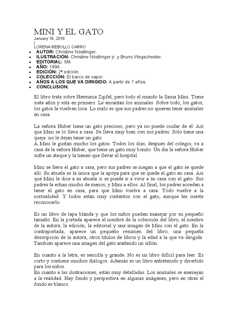 Mini y El Gato | PDF