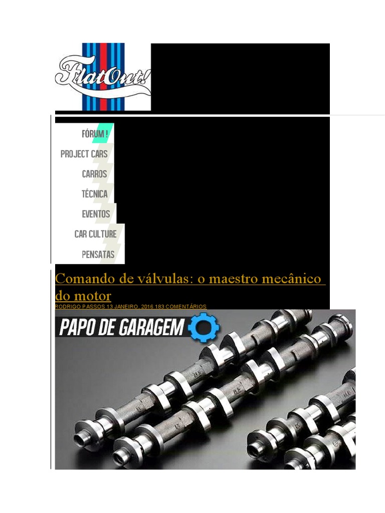 Comando de Válvulas | PDF | Motores | Física