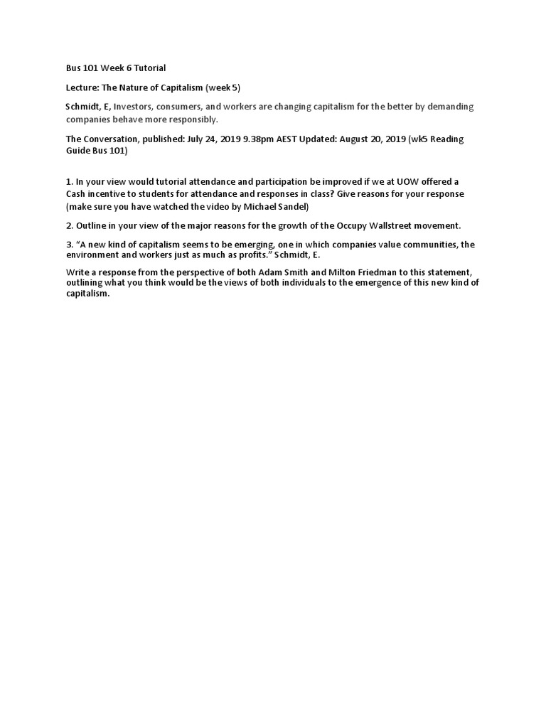 Week 6 Tutorial | PDF | Finance & Money Management