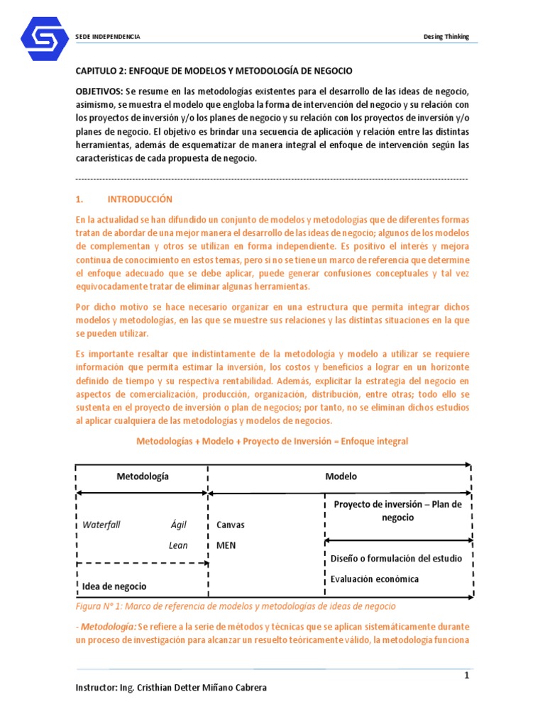 Capitulo 2 - Enfoque de Modelos y Metodologías de Negocio | Descargar ...