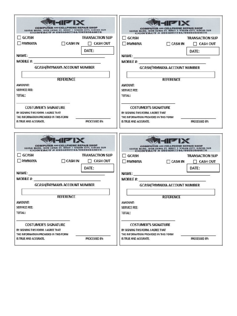 Gcash Transaction Slip | PDF