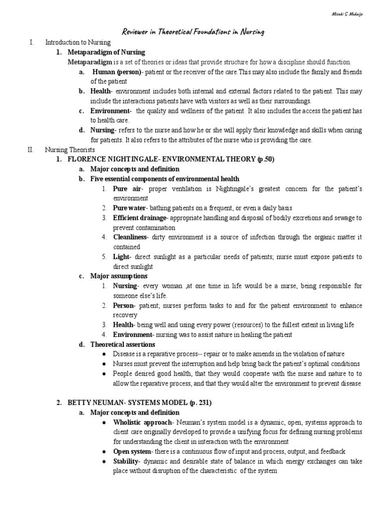 Nursing Theorists Reviewer | PDF | Behavior | Nursing