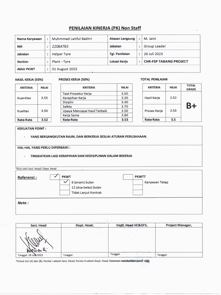 Form PK Non - Staff - Tireman (CHR) | PDF