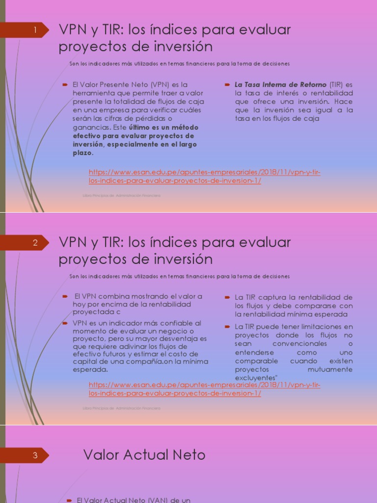 4.VPN, TIR e Inversion | PDF | Tasa interna de retorno | Comercio