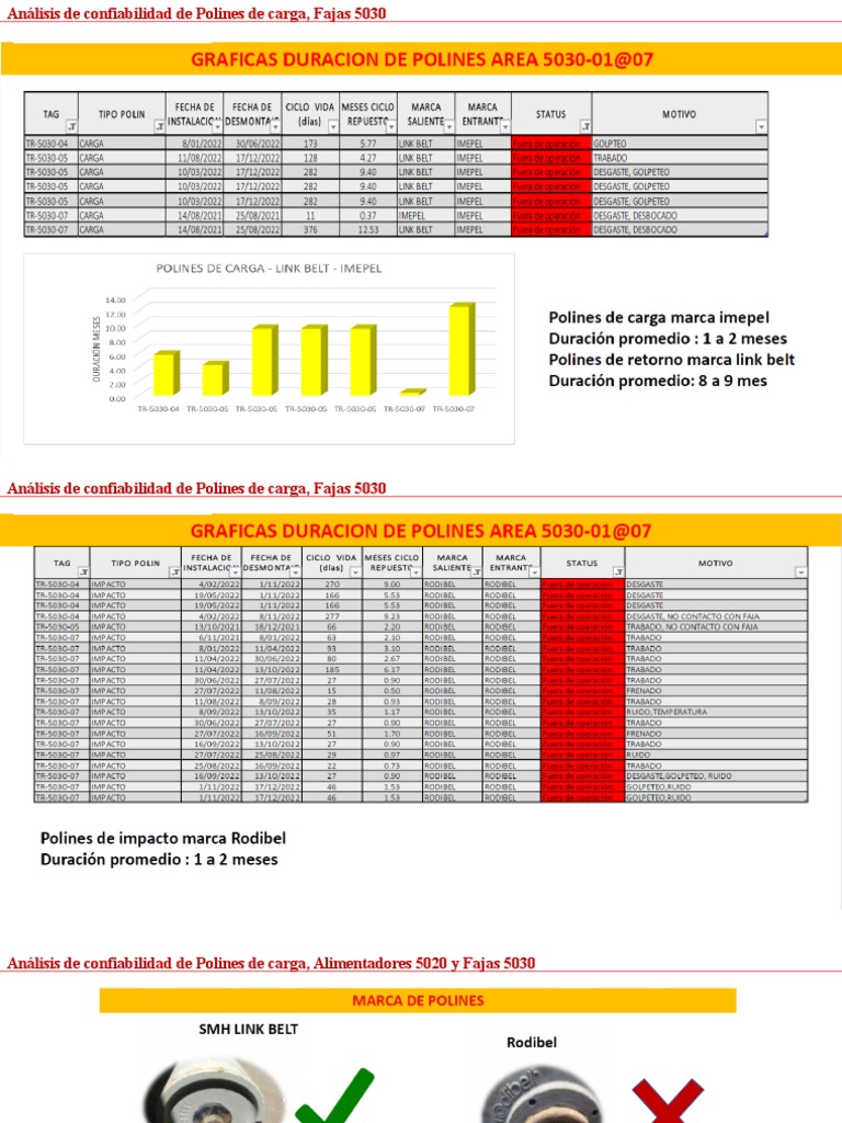 Análisis de Confiabilidad de Polines 5030 | PDF