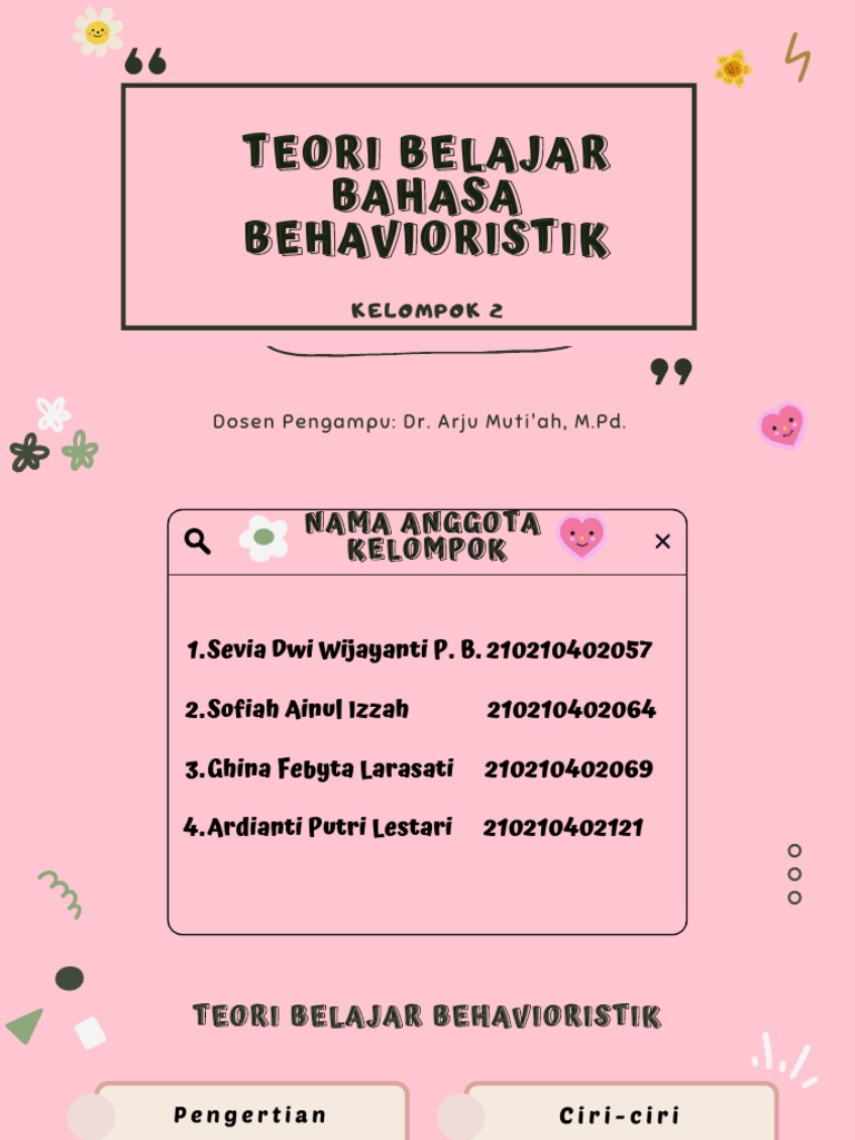 Kel 2 - Teori Belajar Behavioristik | PDF