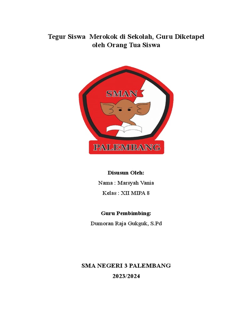 Tegur Siswa Merokok Di Sekolah | PDF | Ilmu Sosial | Kesehatan Holistik