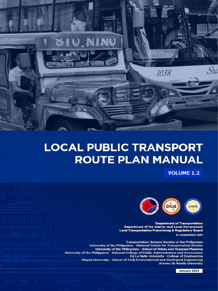 LPTRP Manual Volume 1.2 | PDF | Public Transport | Transport