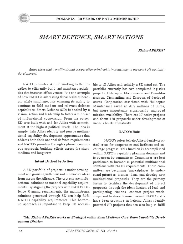 Smart Defence, Smart Nations | PDF | Nato | Missile Defense