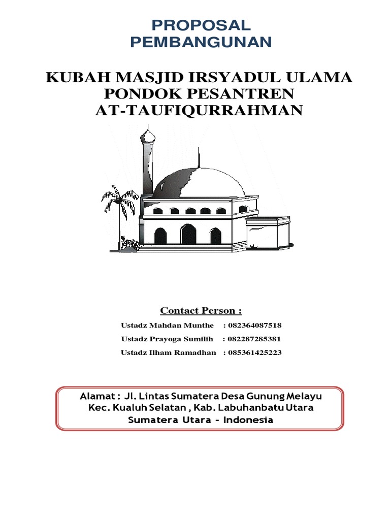 Proposal Kubah Masjid Irsyadul Ulama | PDF