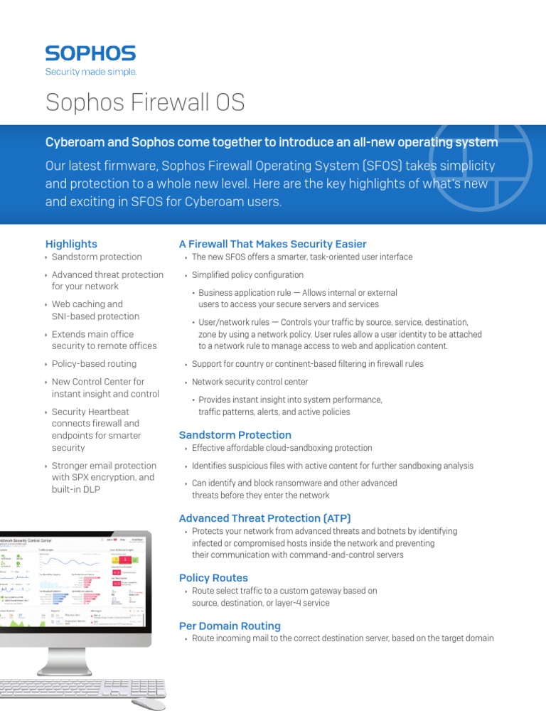 Sophos Firewall OS Features Guide | PDF | World Wide Web | Internet & Web