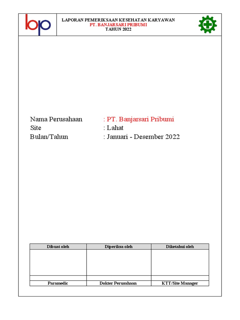 Form Laporan MCU | PDF