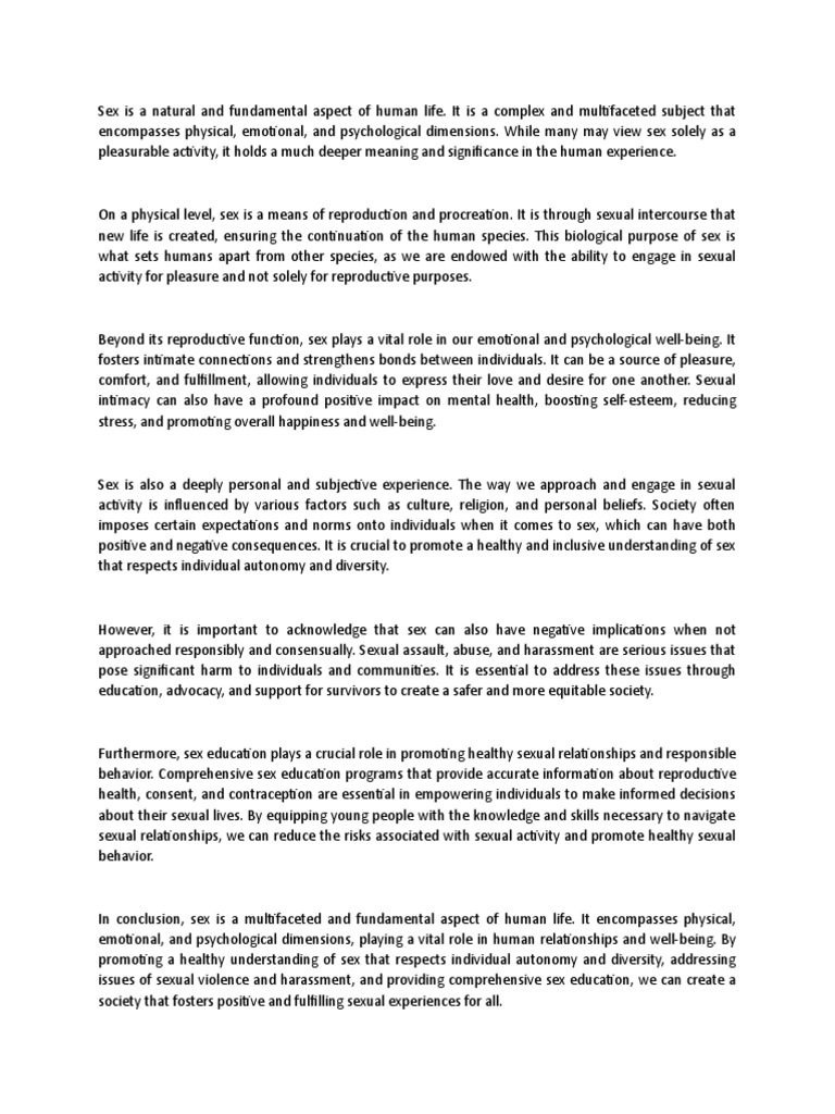Sex Pdf Human Sexual Activity Sex Education